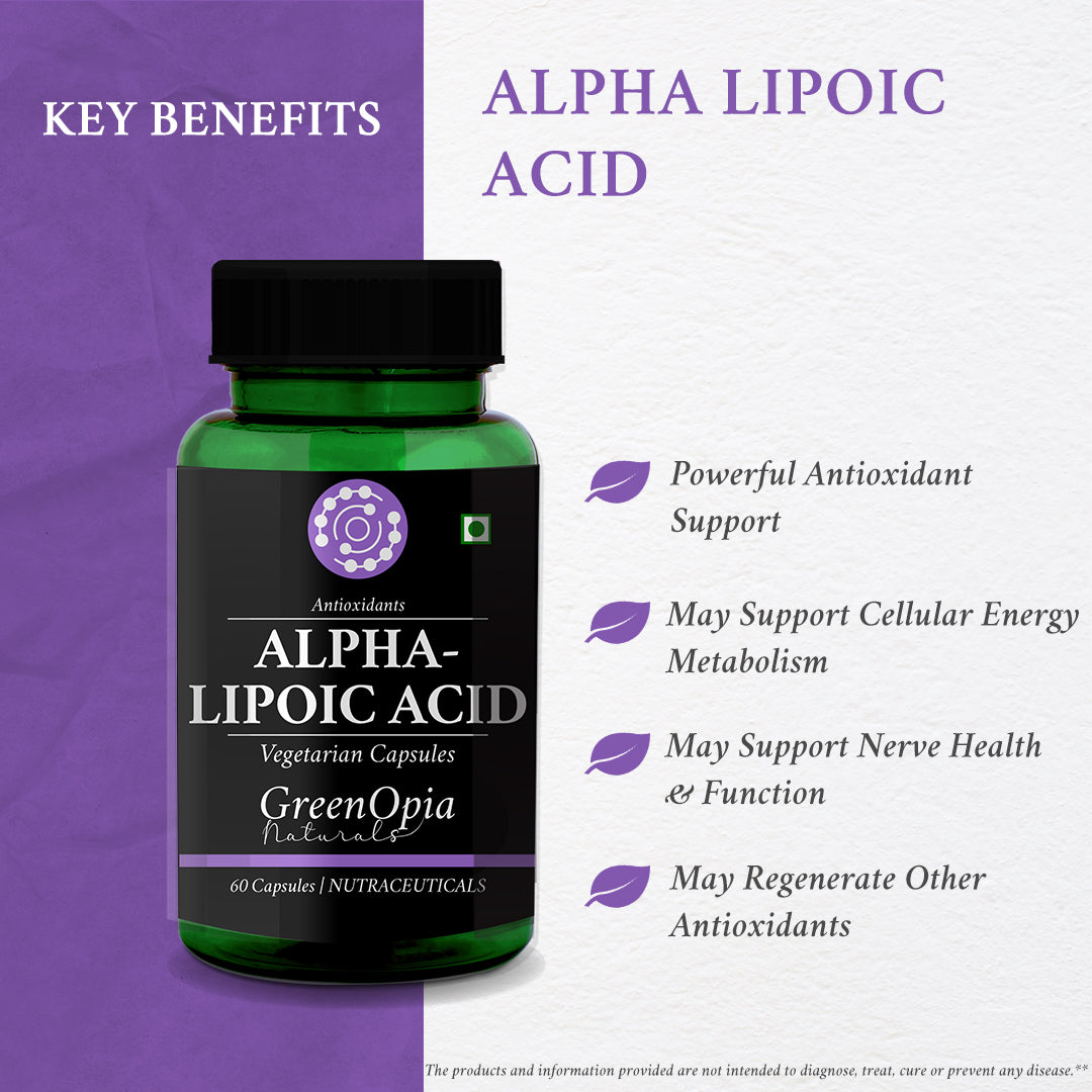Buy GreenOpia Alpha Lipoic Acid 300 mg Capsules | Antioxidant Support
